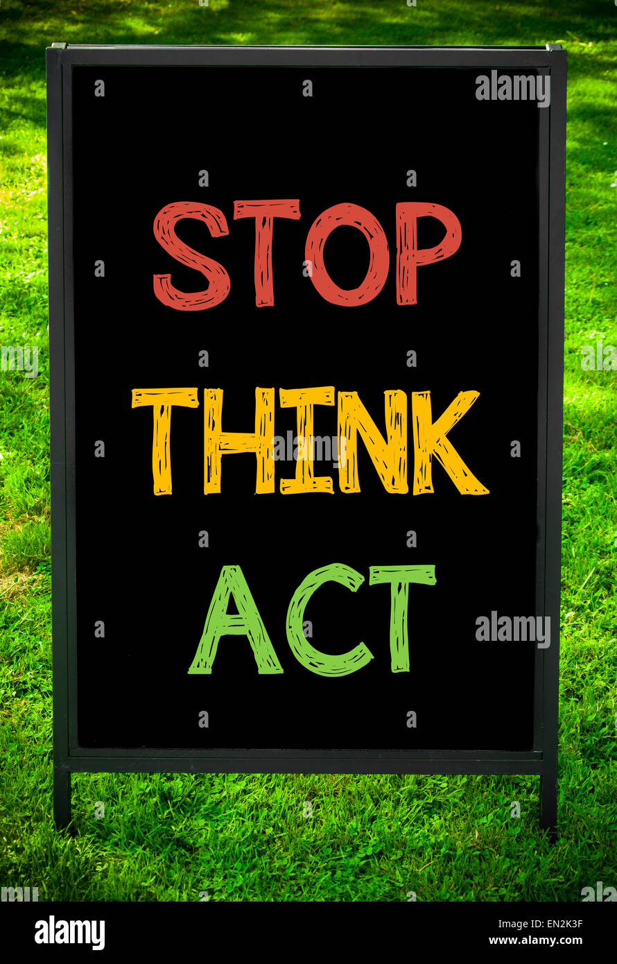 Stop think act hi-res stock photography and images - Alamy