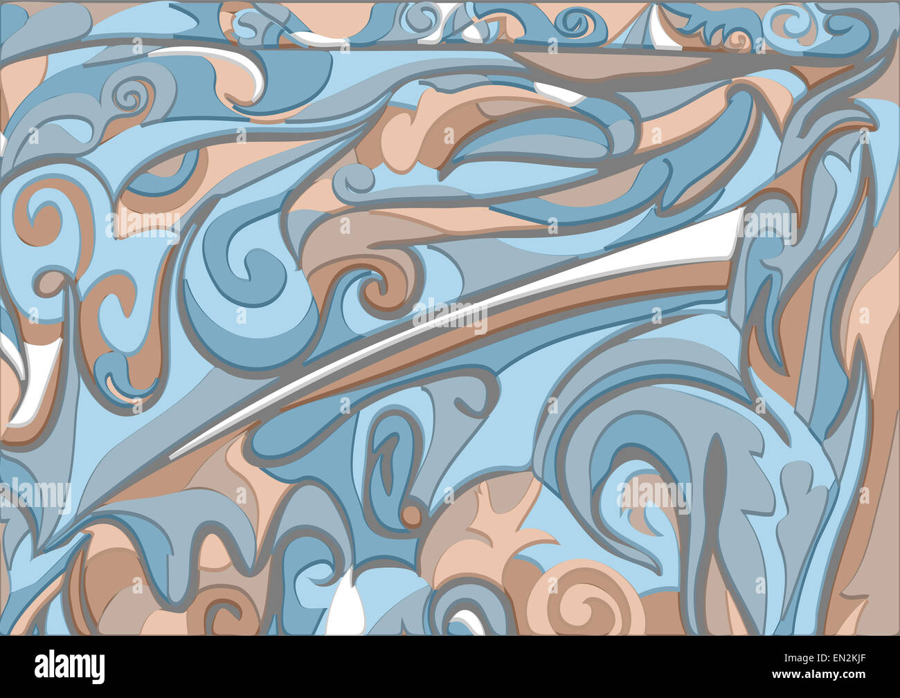 abstract background in blue and beige Stock Photo - Alamy