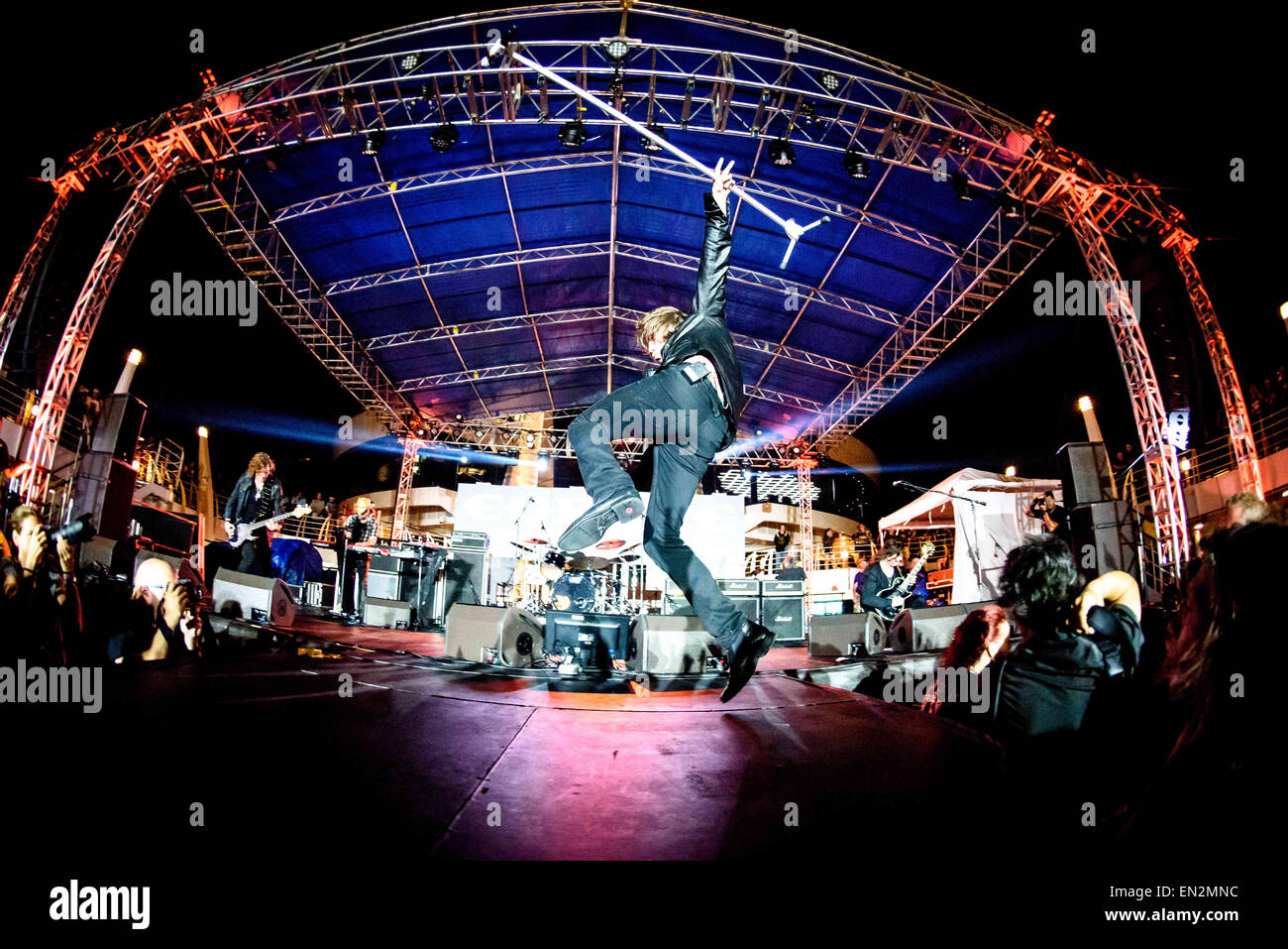 Miami, Florida, USA. 21st Apr, 2015. JOEY TEMPEST of Swedish hard rock ...