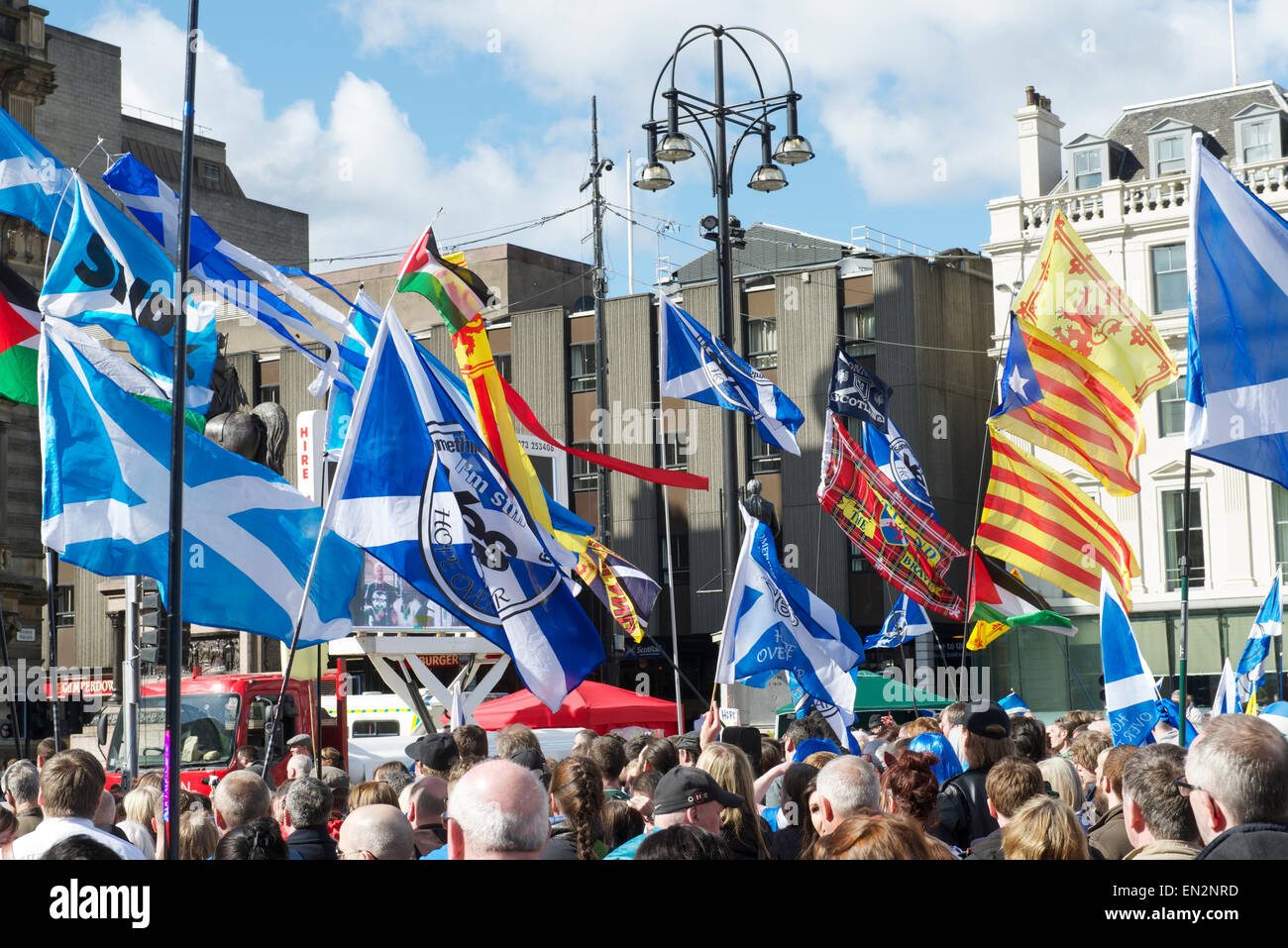 Hope Over Fear Rally, George Square, Glasgow. 25th April, 2015 Stock ...