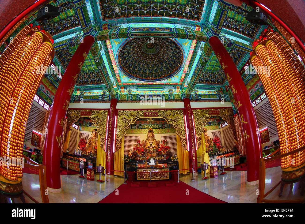 Altar of Mazu, Goddes of the Sea at the Thean Hou Chinese Temple, Kuala ...