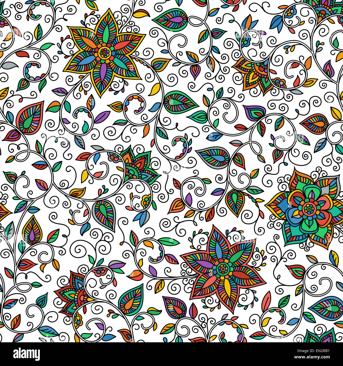 Floral seamless repeat pattern hi-res stock photography and images - Alamy