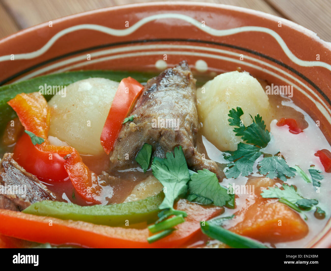 Philadelphia Pepper Pot - thick stew of beef tripe, vegetables, pepper ...