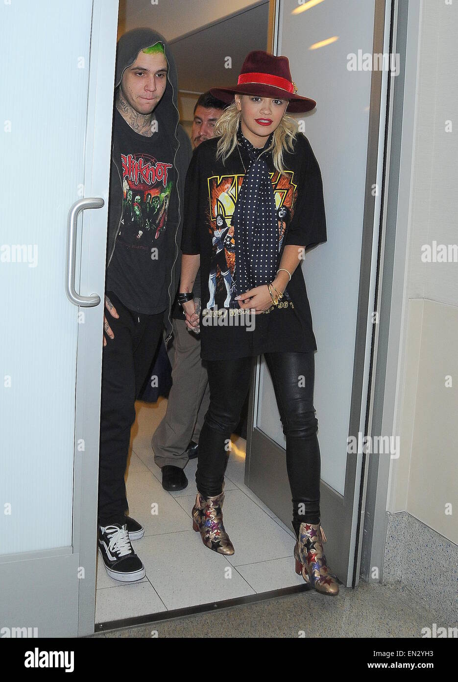 Rita Ora and boyfriend, Ricky Hill arrive at Los Angeles International ...