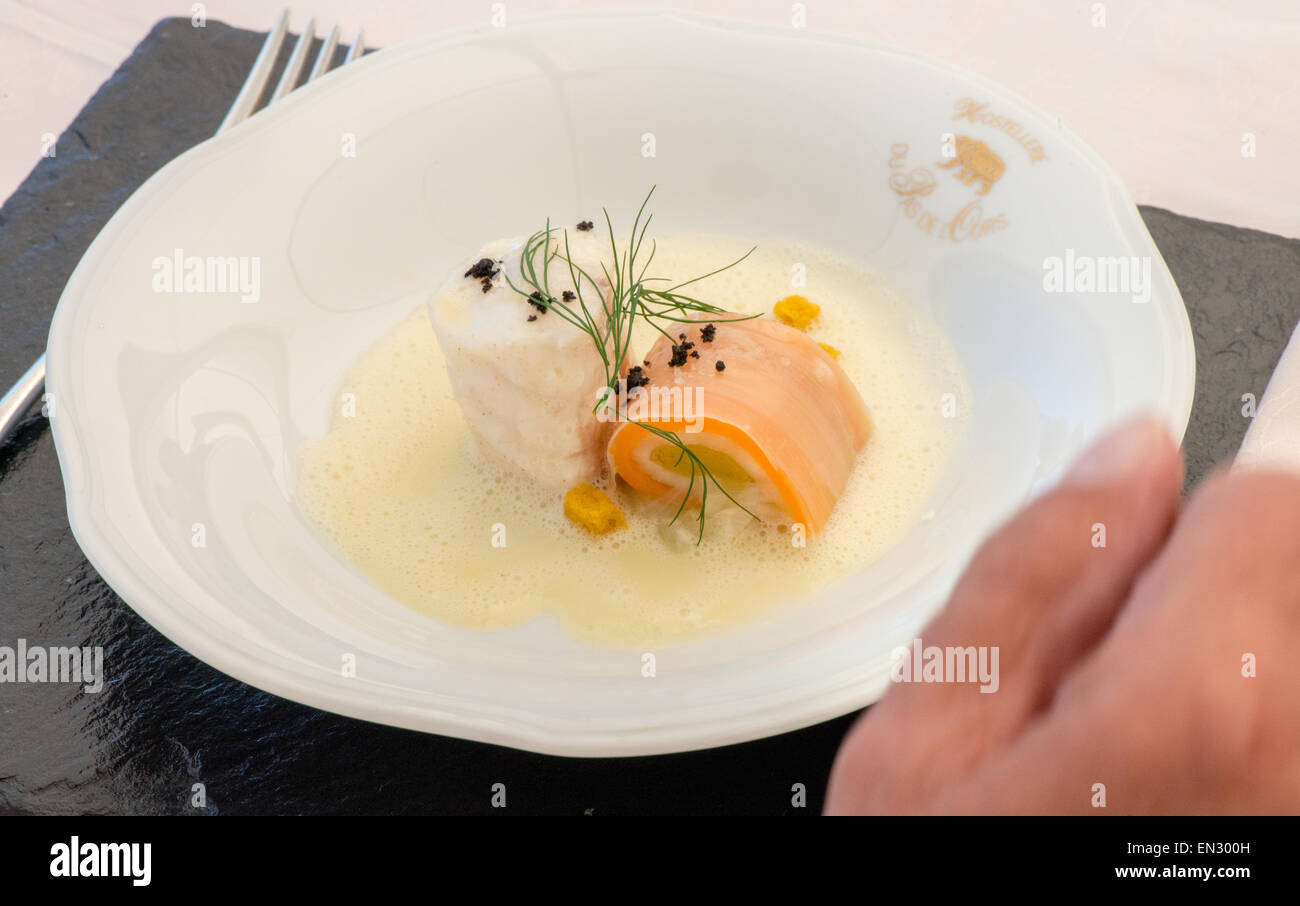 Exclusive seafood meal Stock Photo - Alamy