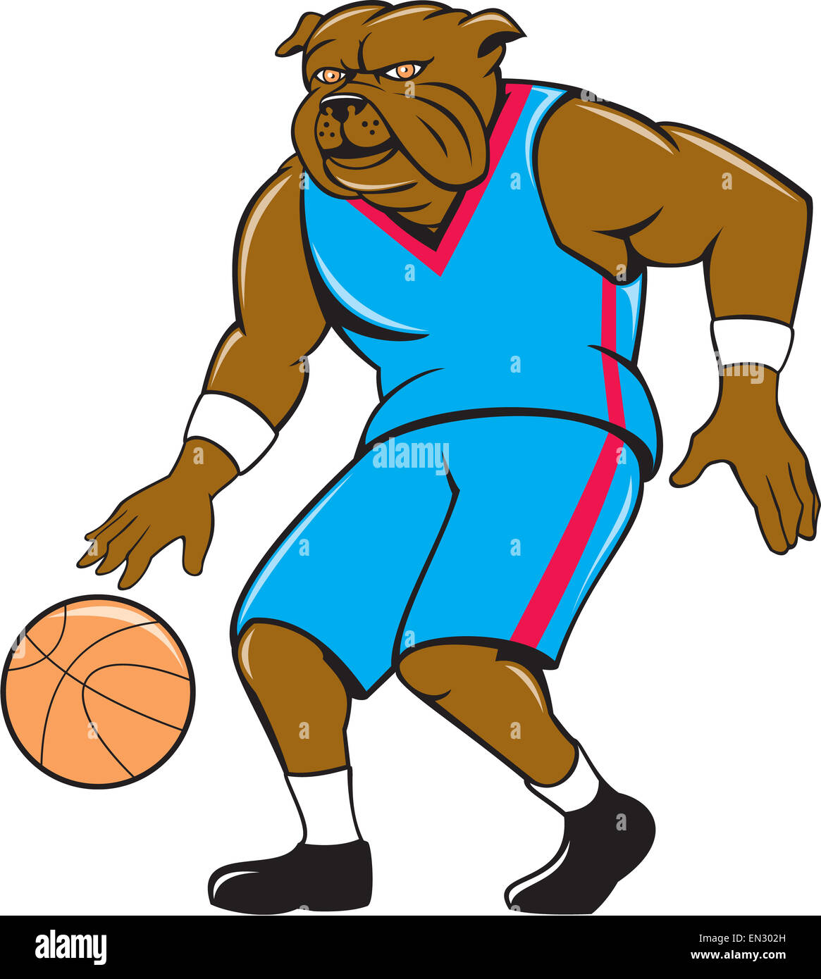Animated Basketball Player Dribbling