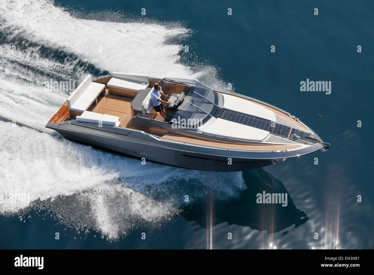 motor boat in navigation Stock Photo - Alamy