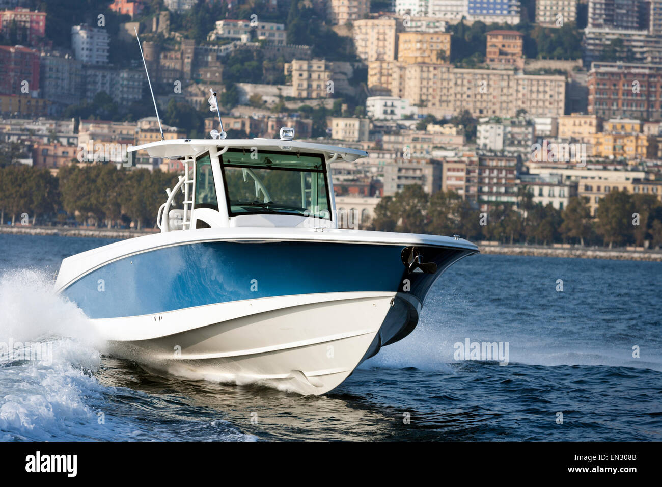 motor boat in navigation Stock Photo - Alamy