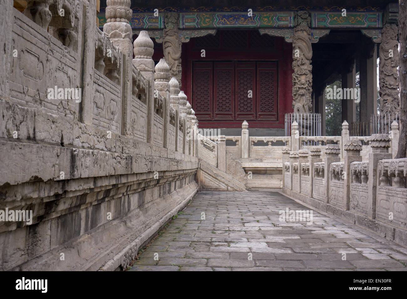 marble hand railing in ancient palace Stock Photo - Alamy