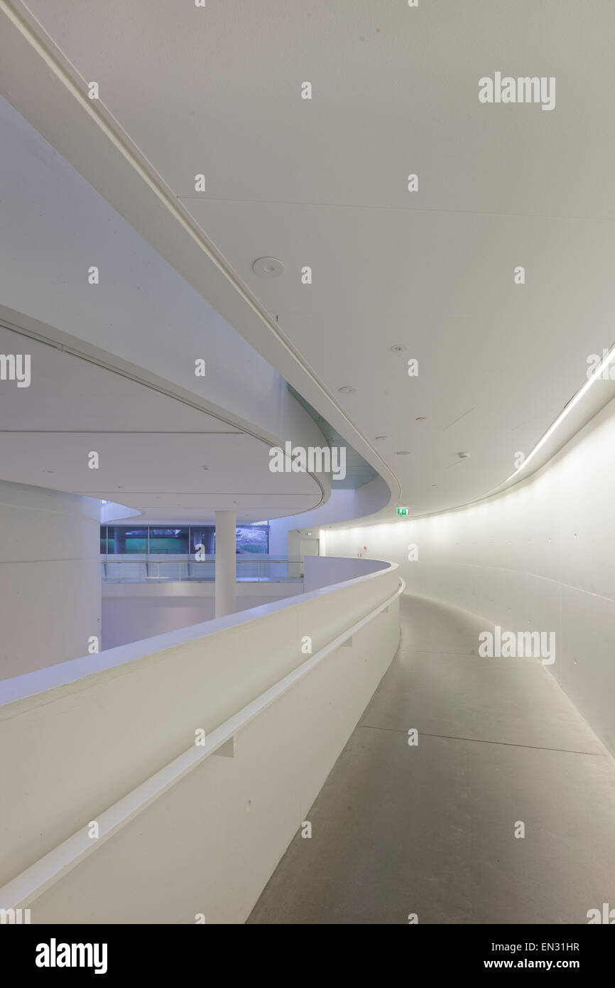 Detail of lower level walkway in atrium. ARoS Aarhus Kunstmuseum ...