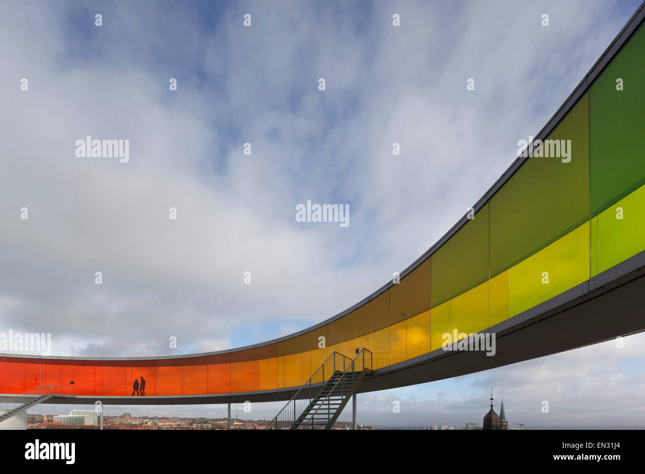 'Your Rainbow Panorama' circular aerial walkway with cityscape beyond ...