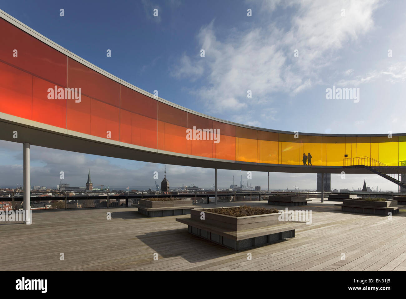 'Your Rainbow Panorama' circular aerial walkway with cityscape beyond ...