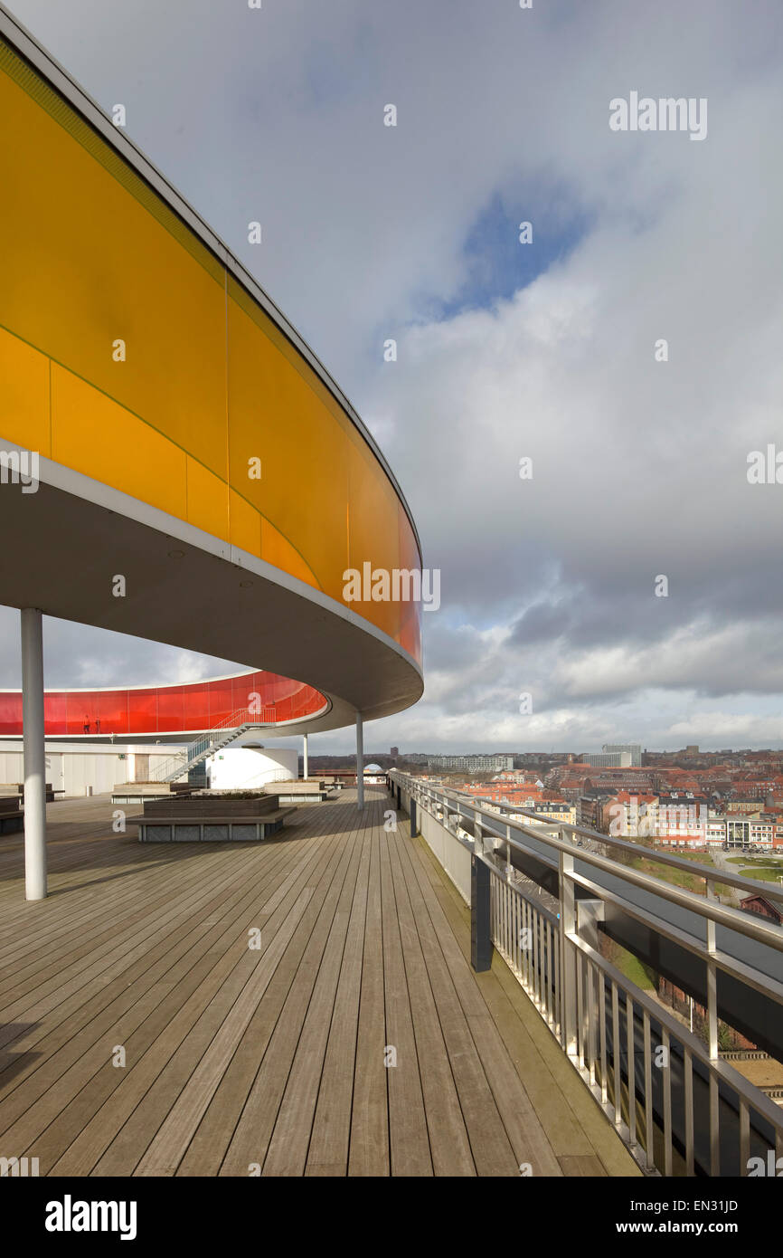 'Your Rainbow Panorama' circular aerial walkway with cityscape beyond ...