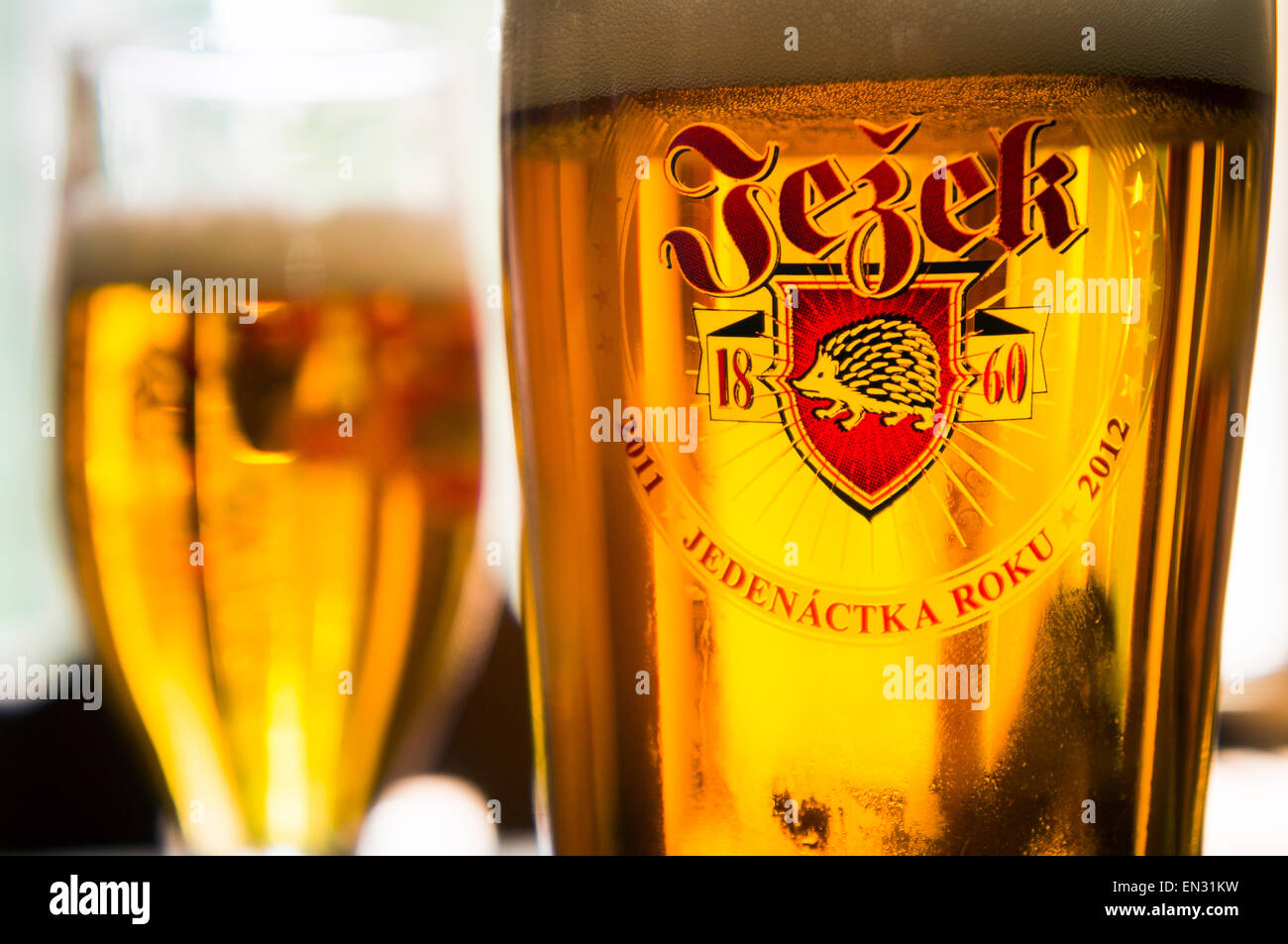 Jezek beer, a product of Jihlava Brewery, part of Czech group Pivovary ...
