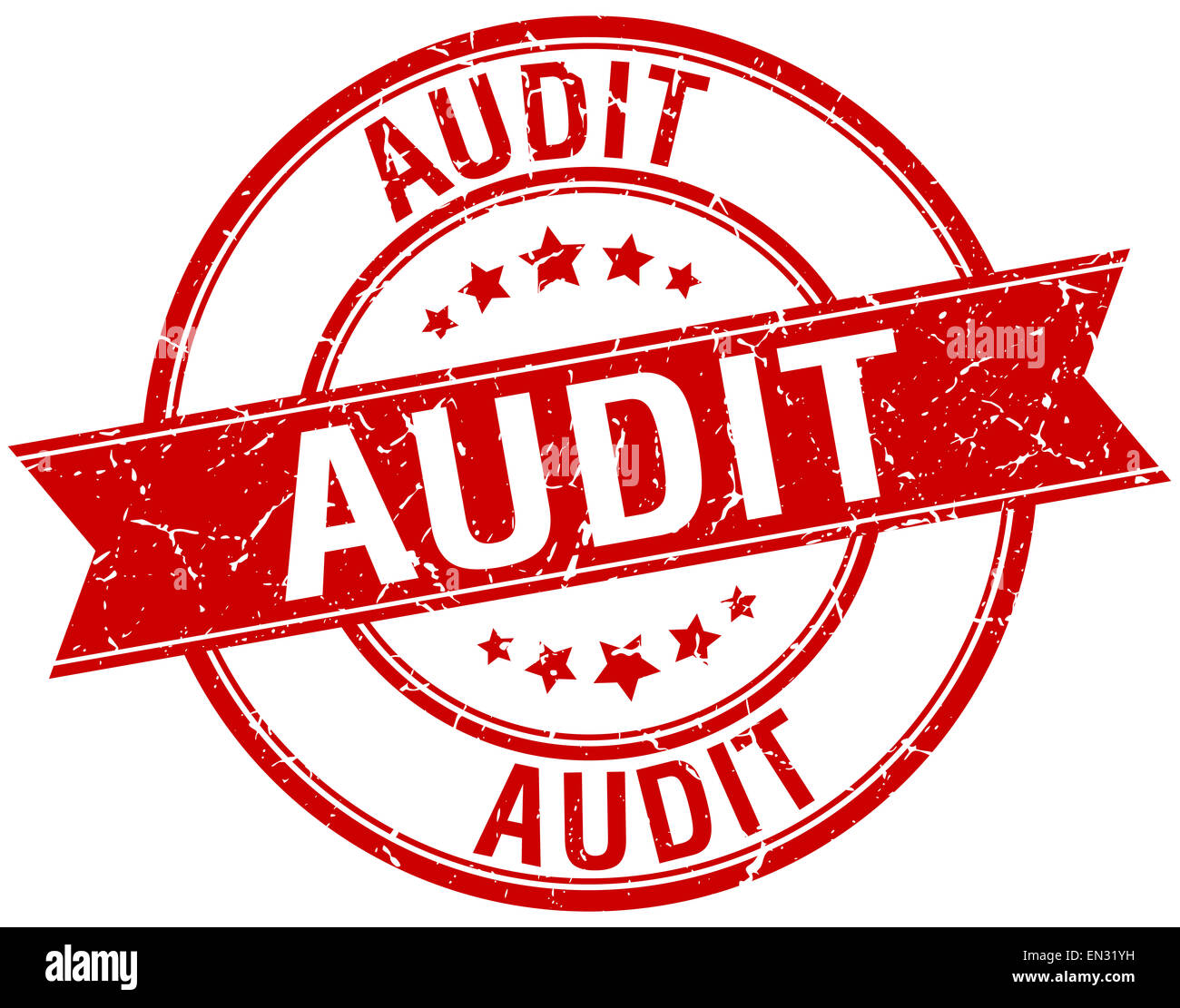 audit grunge retro red isolated ribbon stamp Stock Photo - Alamy