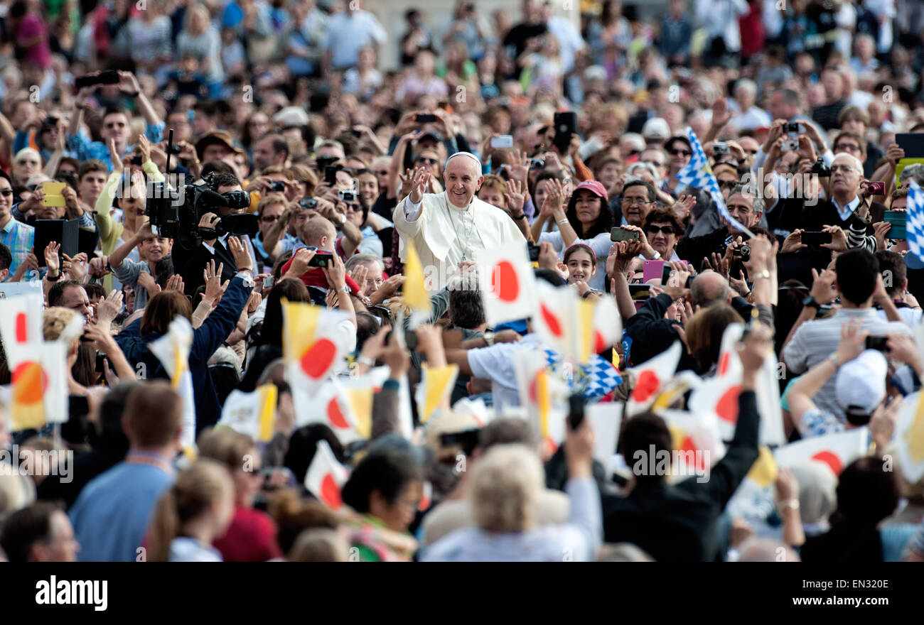 A Papal Audience with Pope Francis held in St. Peter's Square Featuring ...