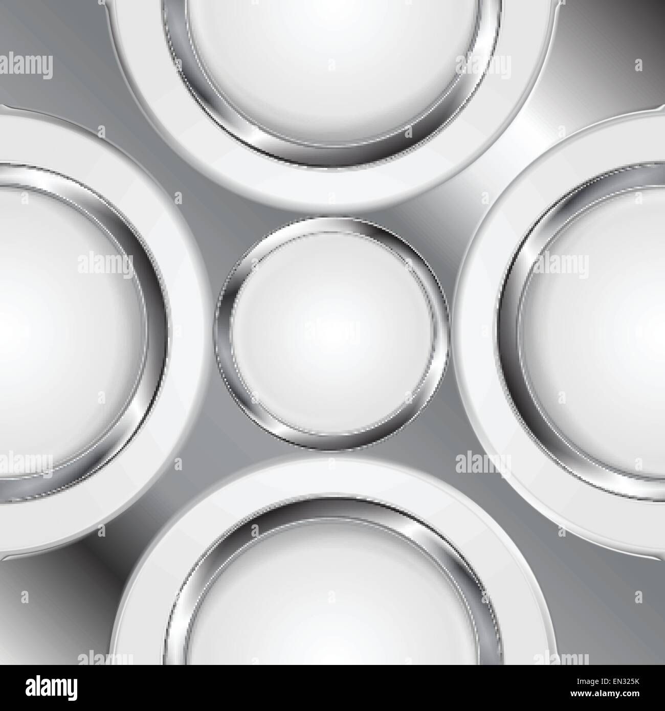 Abstract background with silver metal circles. Vector design Stock ...
