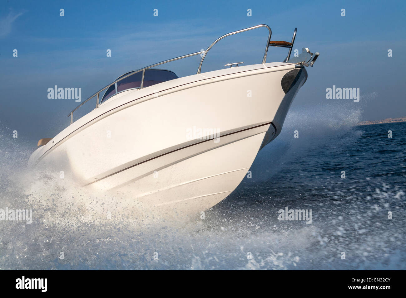 motor boat in navigation Stock Photo - Alamy