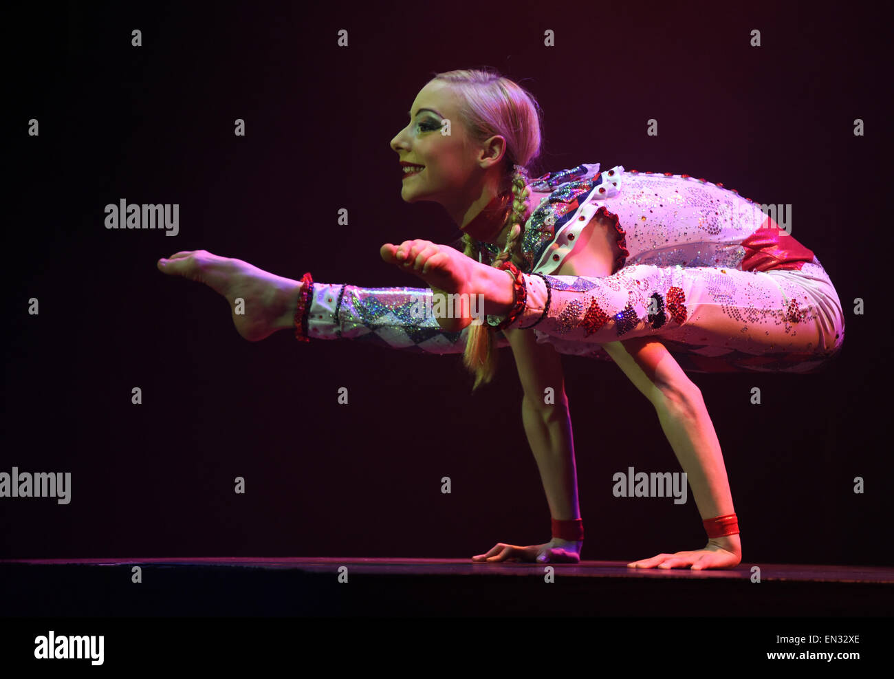 Duesseldorf, Germany. 23rd Apr, 2015. 17-year old contortion artist ...