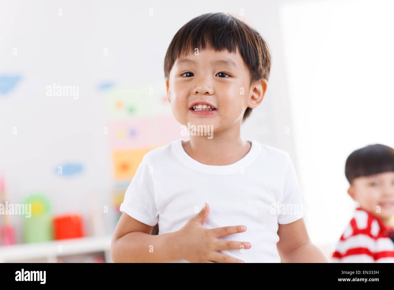 Lovely children in kindergarten Stock Photo - Alamy