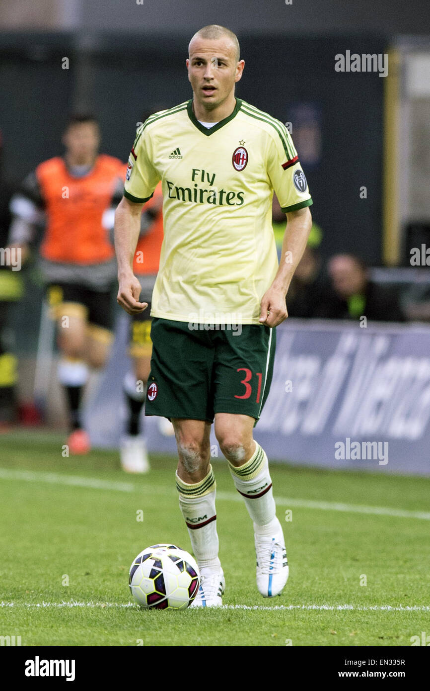 Udine, Italy. 25th Apr, 2015. Luca Antonelli (Milan) Football/Soccer ...