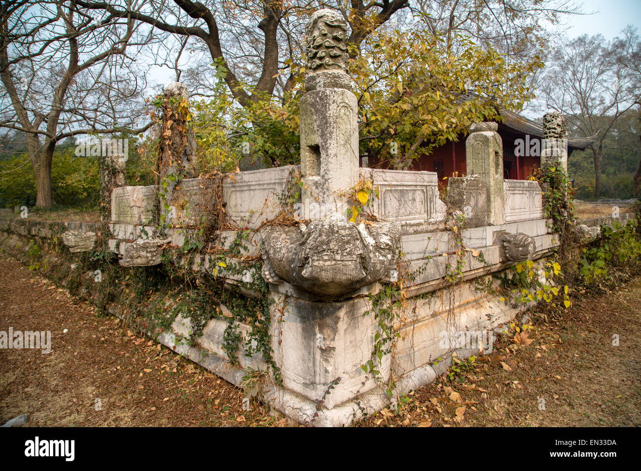Palace relics in Ming Xiaoling Mausoleum Stock Photo - Alamy