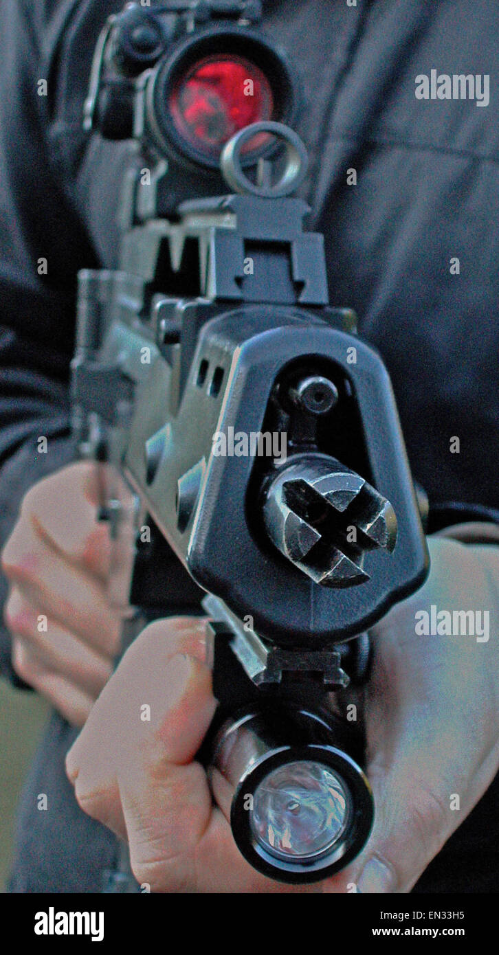 A Heckler & Koch G36 C (5.56mm x 45 NATO calibre gas operated assault ...