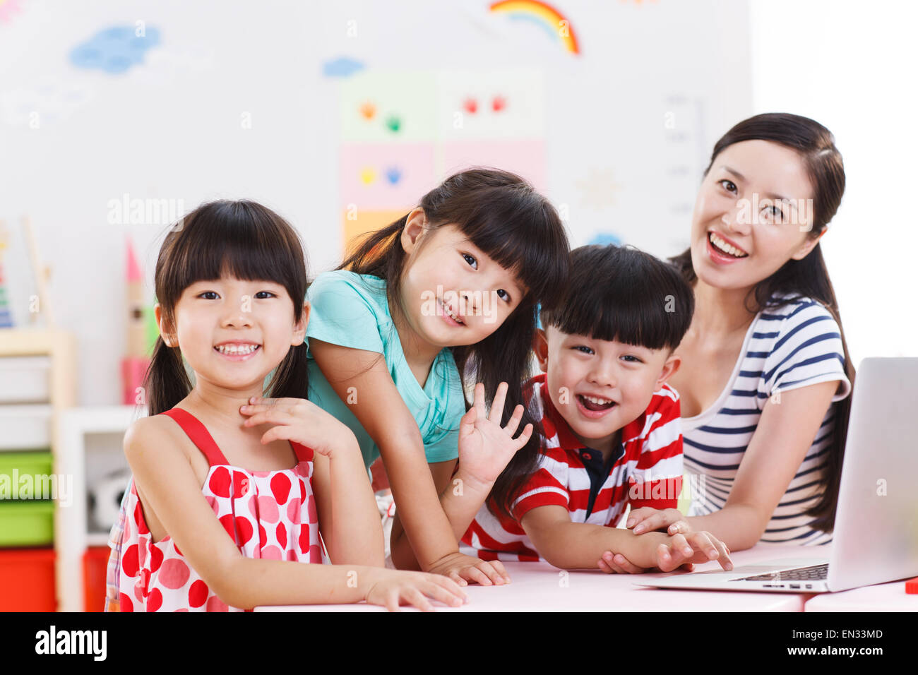 Computer In Preschool Classroom High Resolution Stock Photography and ...
