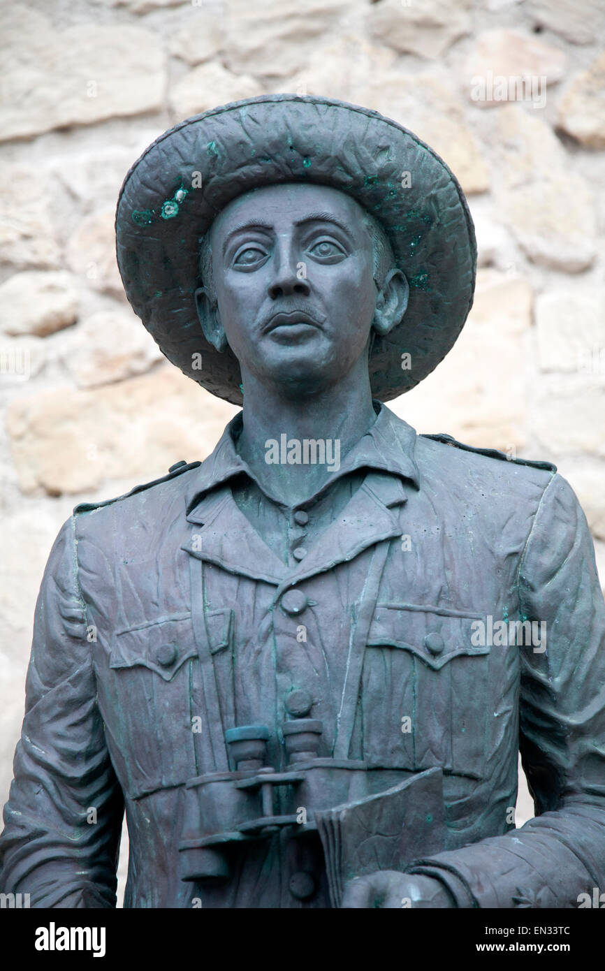 Statue of General Franco remaining, Melilla autonomous city state ...
