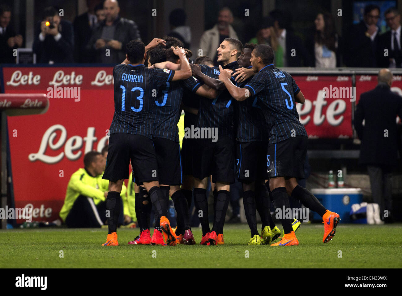 Milan, Italy. 25th Apr, 2015. Inter team group Football/Soccer ...