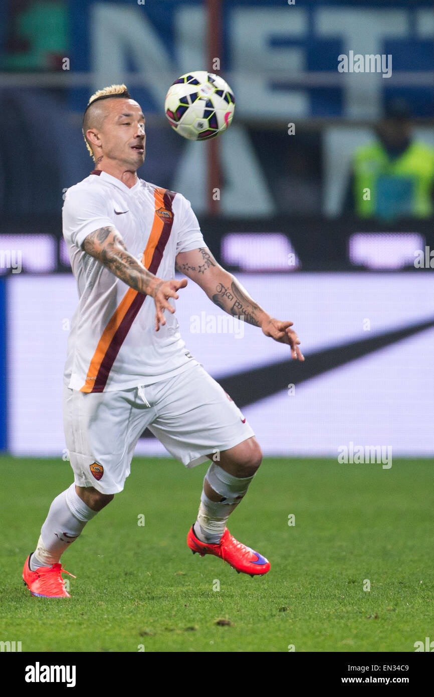 Milan, Italy. 25th Apr, 2015. Radja Nainggolan (Roma) Football/Soccer ...