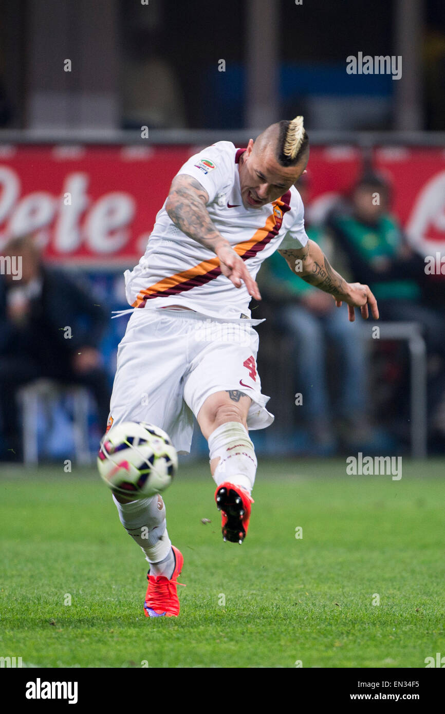 Milan, Italy. 25th Apr, 2015. Radja Nainggolan (Roma) Football/Soccer ...