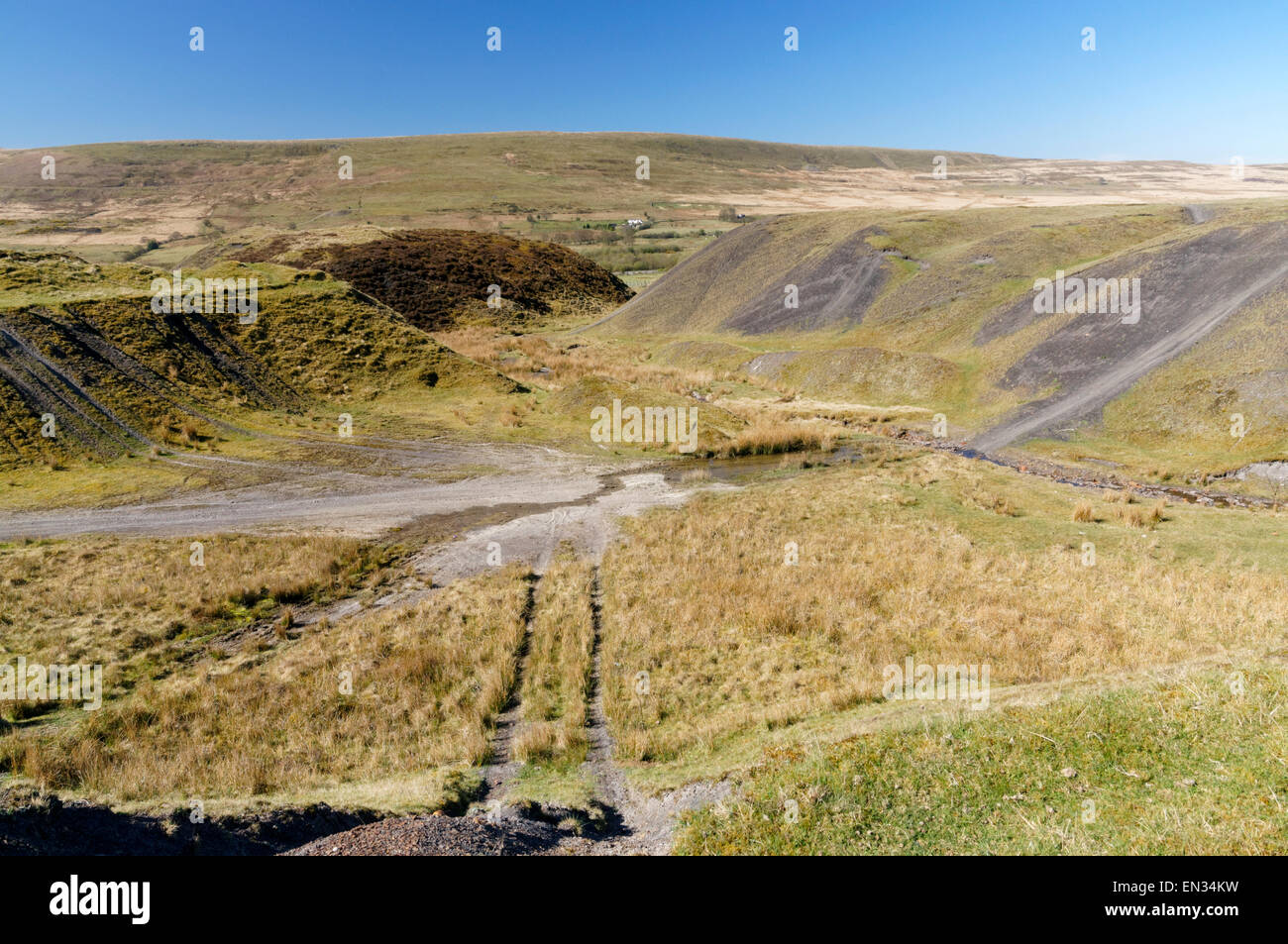 Former Industrial landscape on hills above Blaenavon, Torfaen, South ...