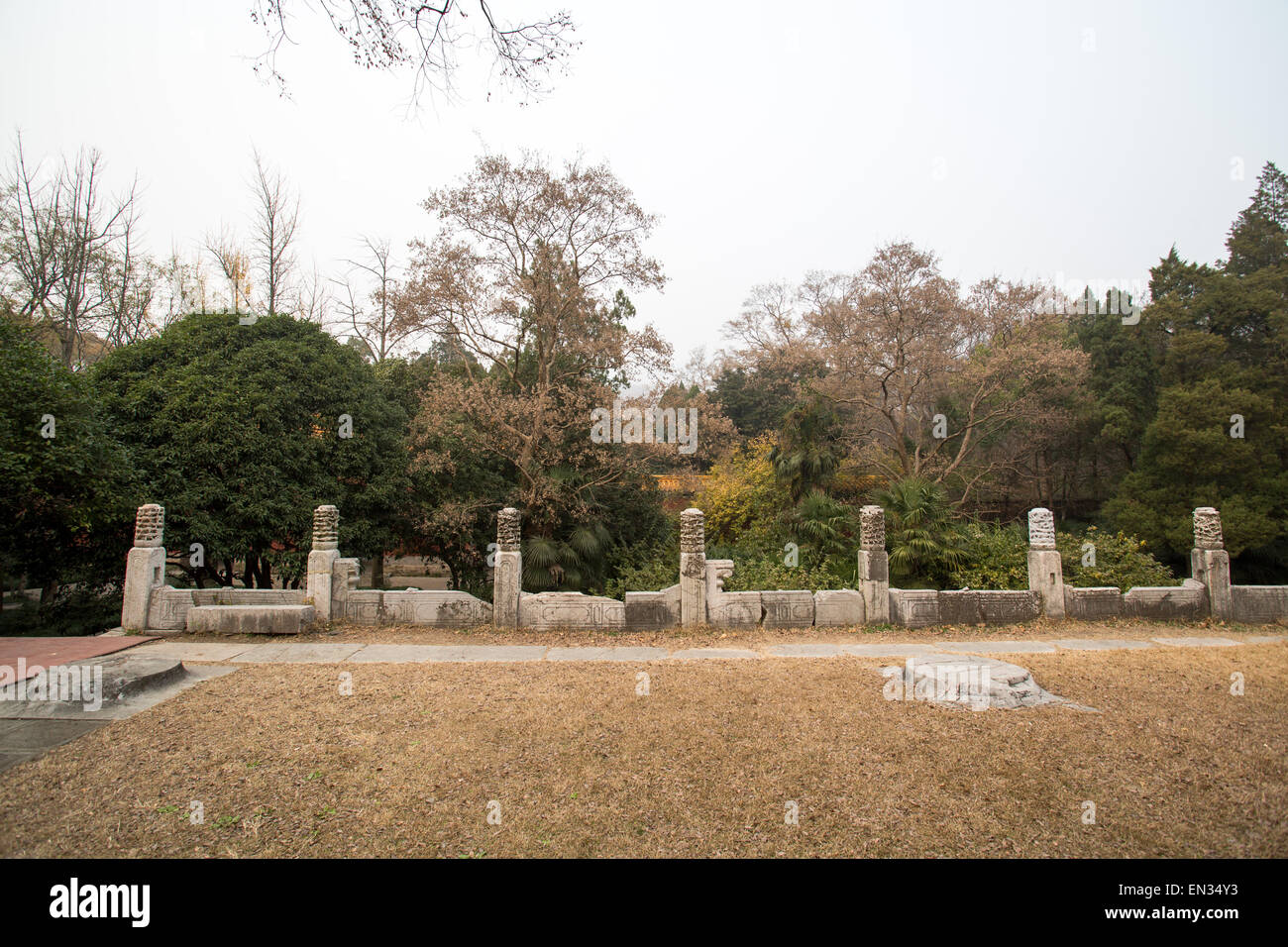 palace relics in Ming Xiaoling Mausoleum Stock Photo - Alamy