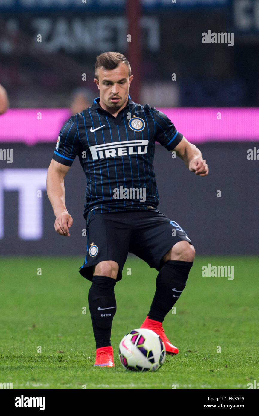 Milan, Italy. 25th Apr, 2015. Xherdan Shaqiri (Inter) Football/Soccer ...