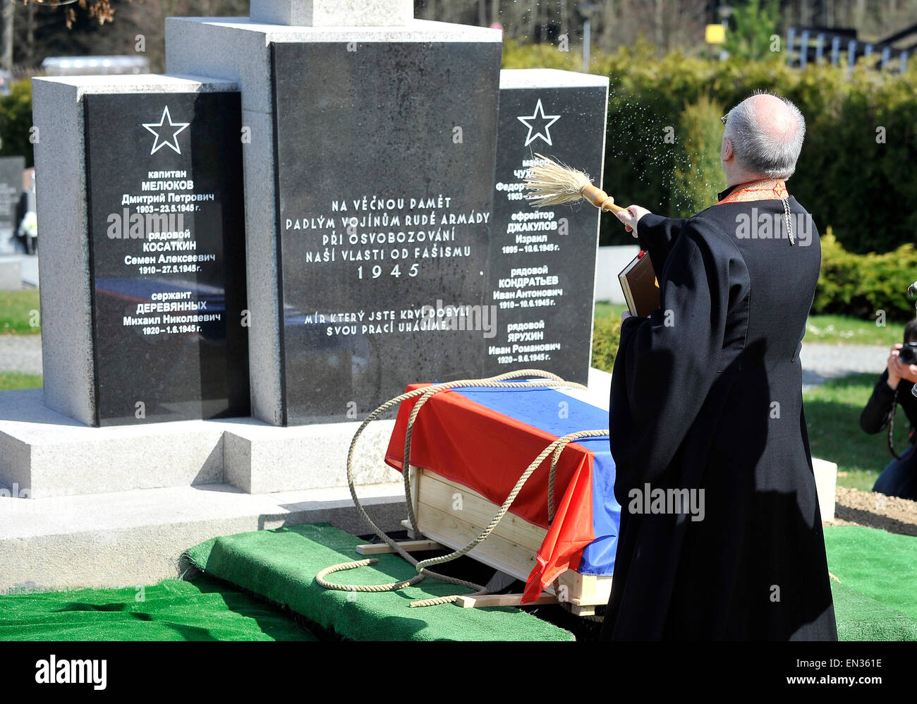 The bodily remains of seven Red Army soldiers who died during the ...