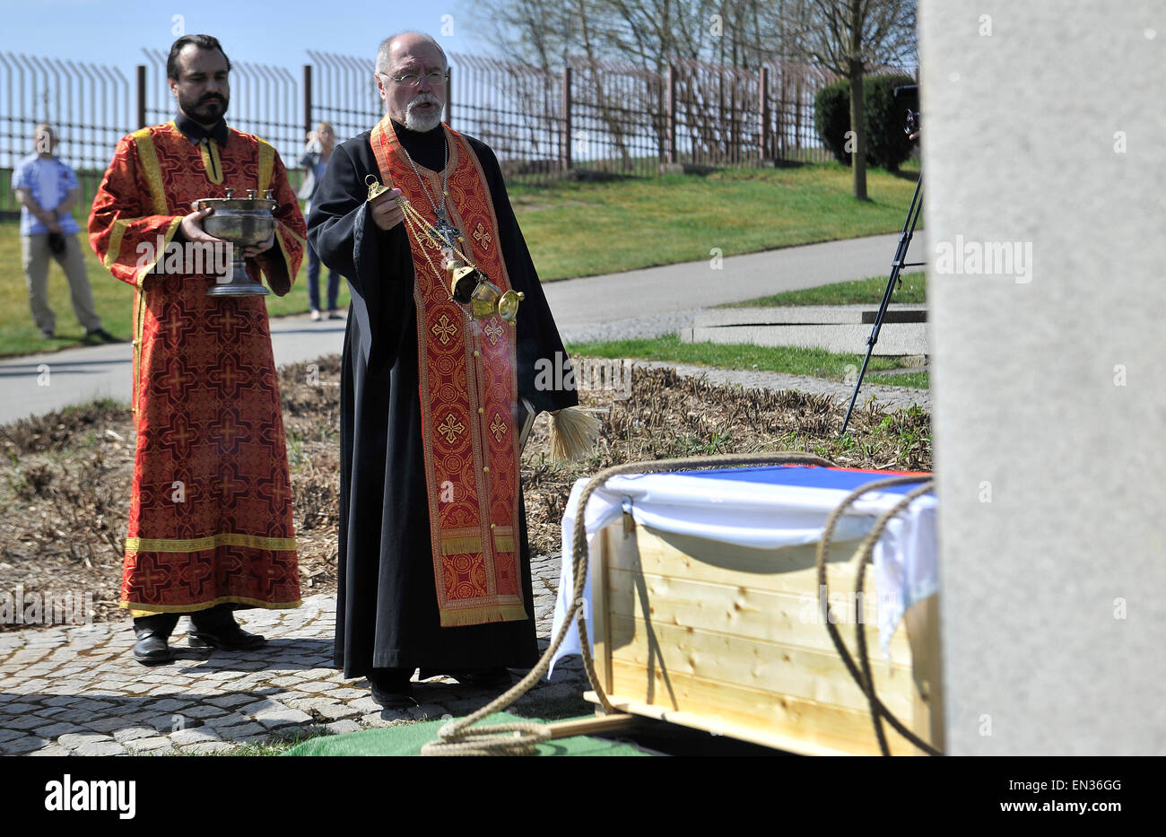 The bodily remains of seven Red Army soldiers who died during the ...