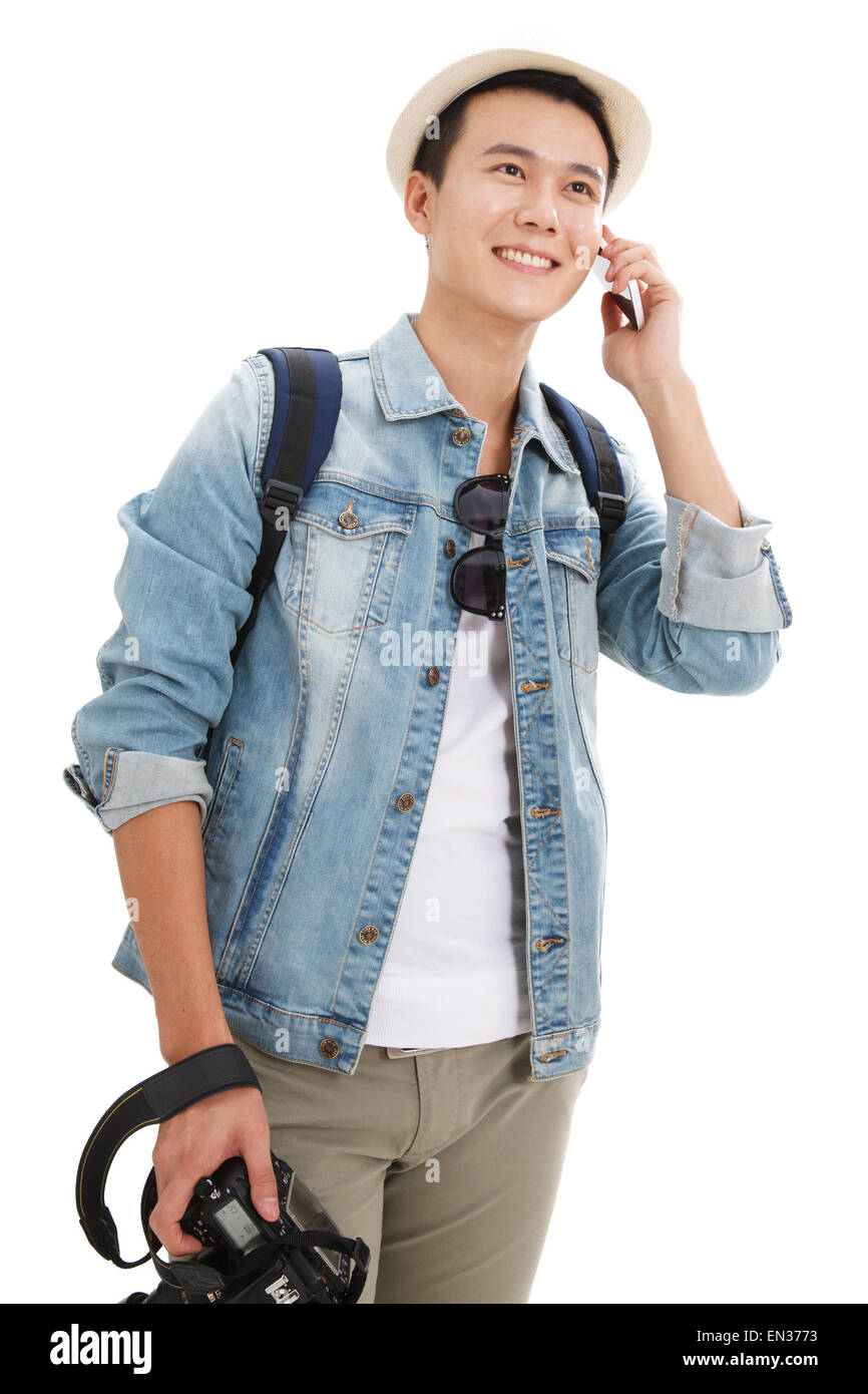 Young men travel Stock Photo - Alamy