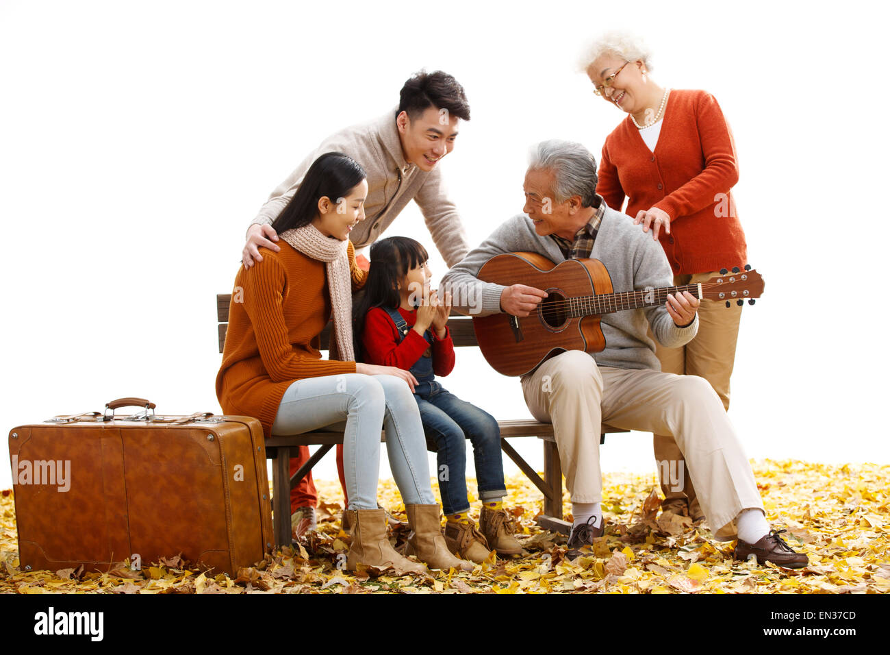 Happy family outings Stock Photo - Alamy