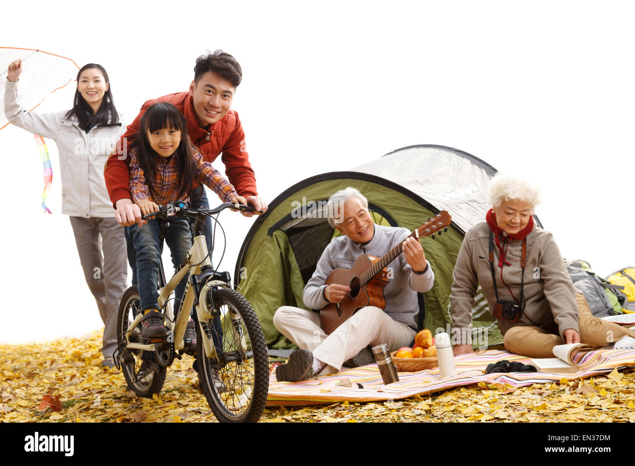 Happy family outings Stock Photo - Alamy