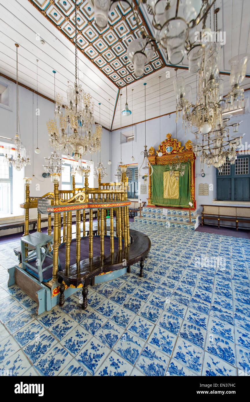 Interior of the Paradesi Synagogue, Jewish Quarter or Jew Town ...