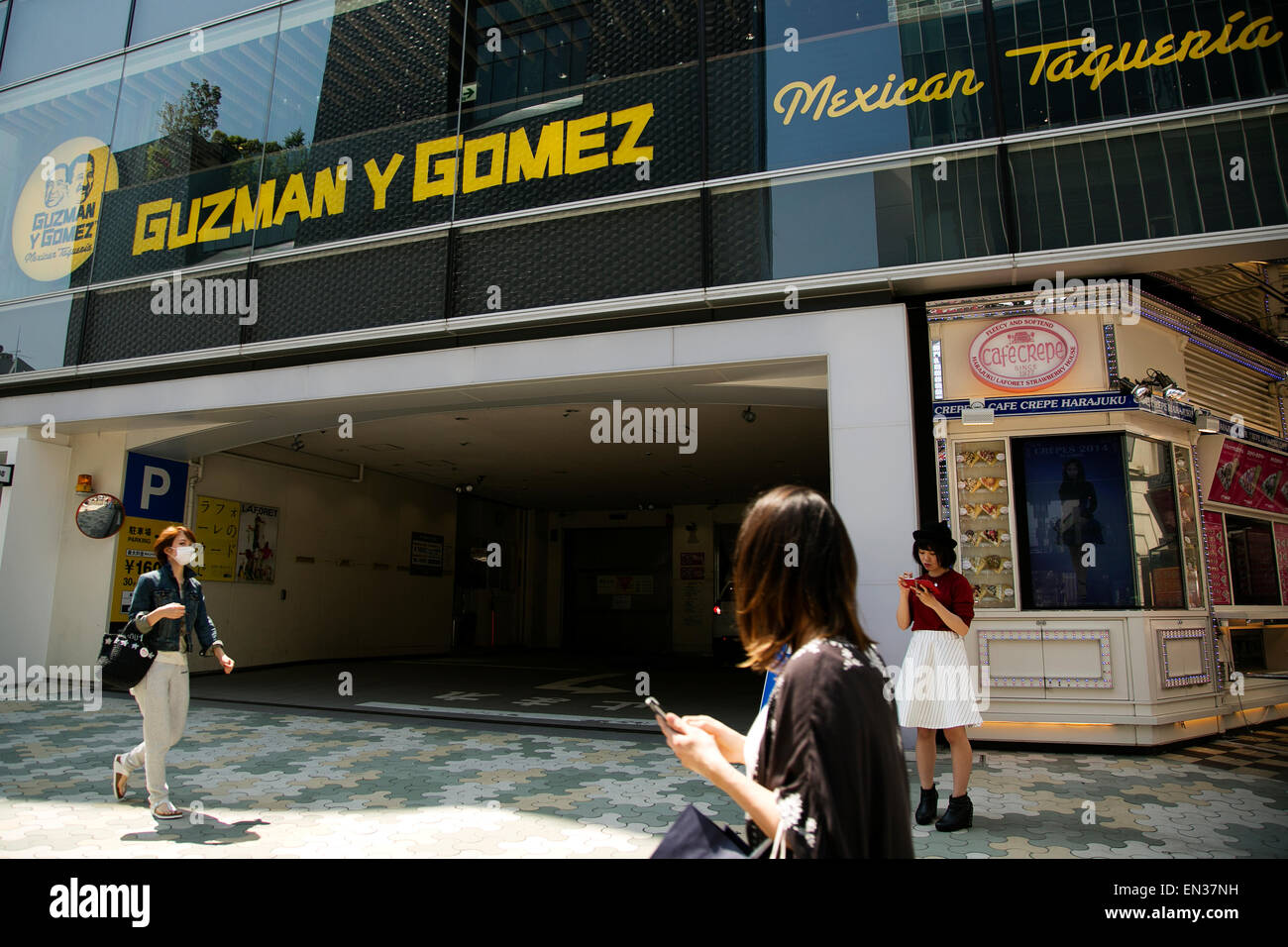 A view of the new restaurant "Guzman y Gomez" at Harajuku shopping area ...