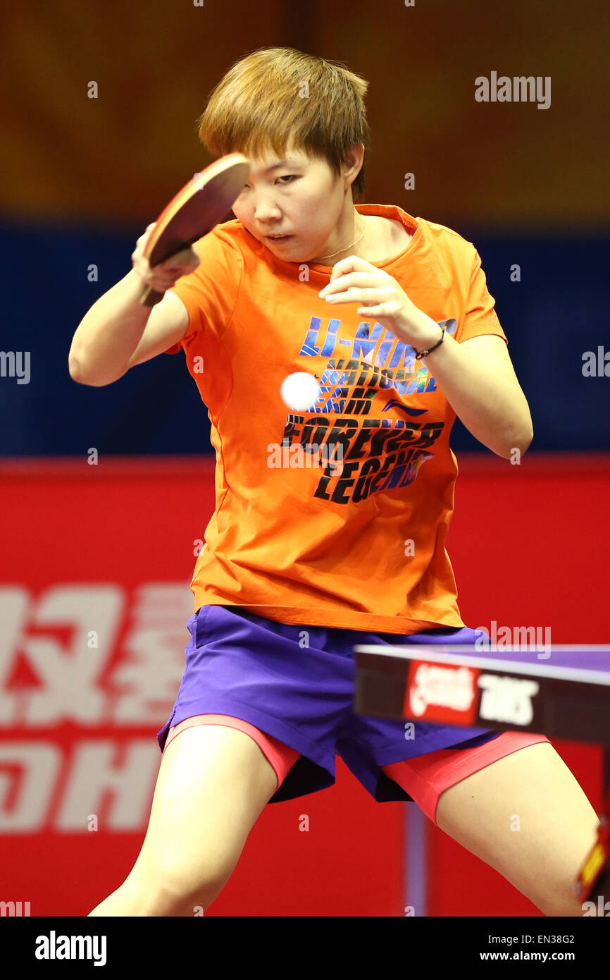 Suzhou International Expo Centre, Suzhou, China. 27th Apr, 2015. Zhu ...