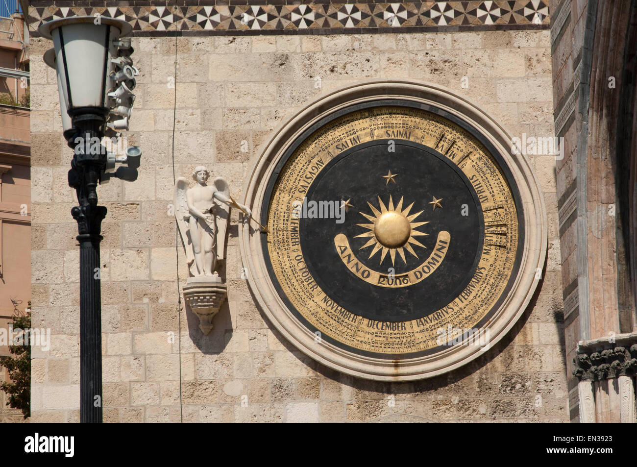 The perpetual calendar on Bell Tower of the Cathedral of Messina in ...