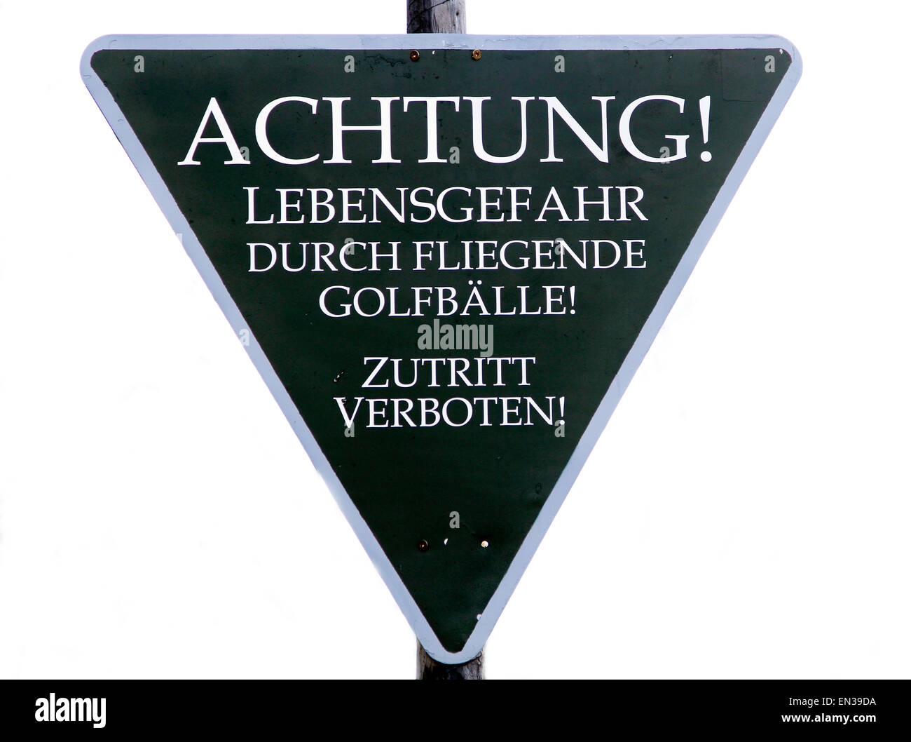 Golf course warning sign hi-res stock photography and images - Alamy