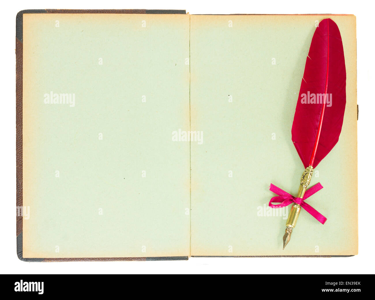 Old open book Stock Photo - Alamy