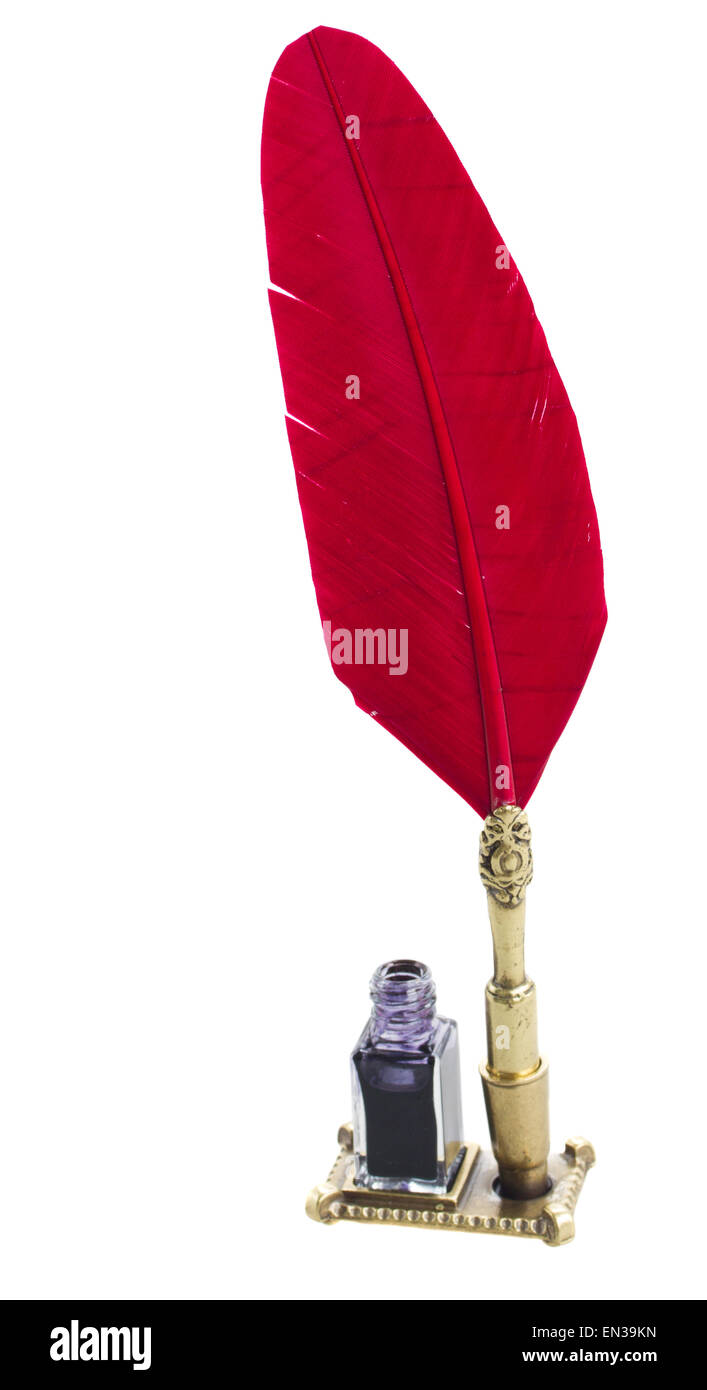 feather pen and ink Stock Photo - Alamy