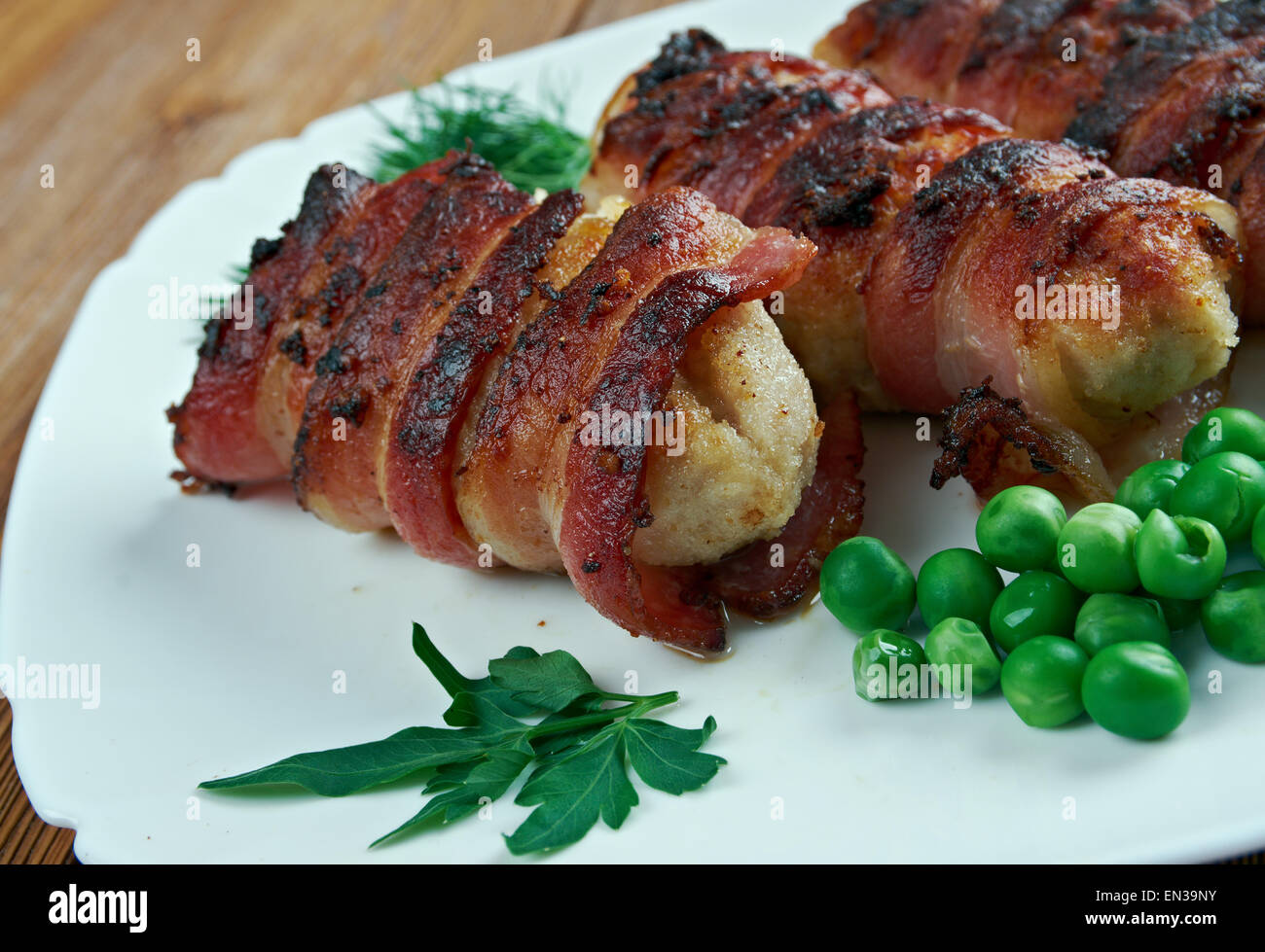 Slavink - Dutch meat dish.consisting of ground meat called half beef ...