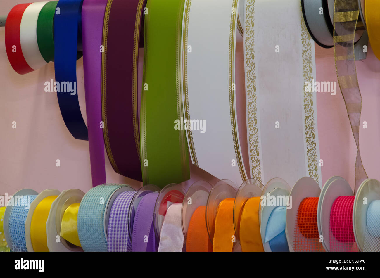 Colorful display of ribbons hi-res stock photography and images - Alamy
