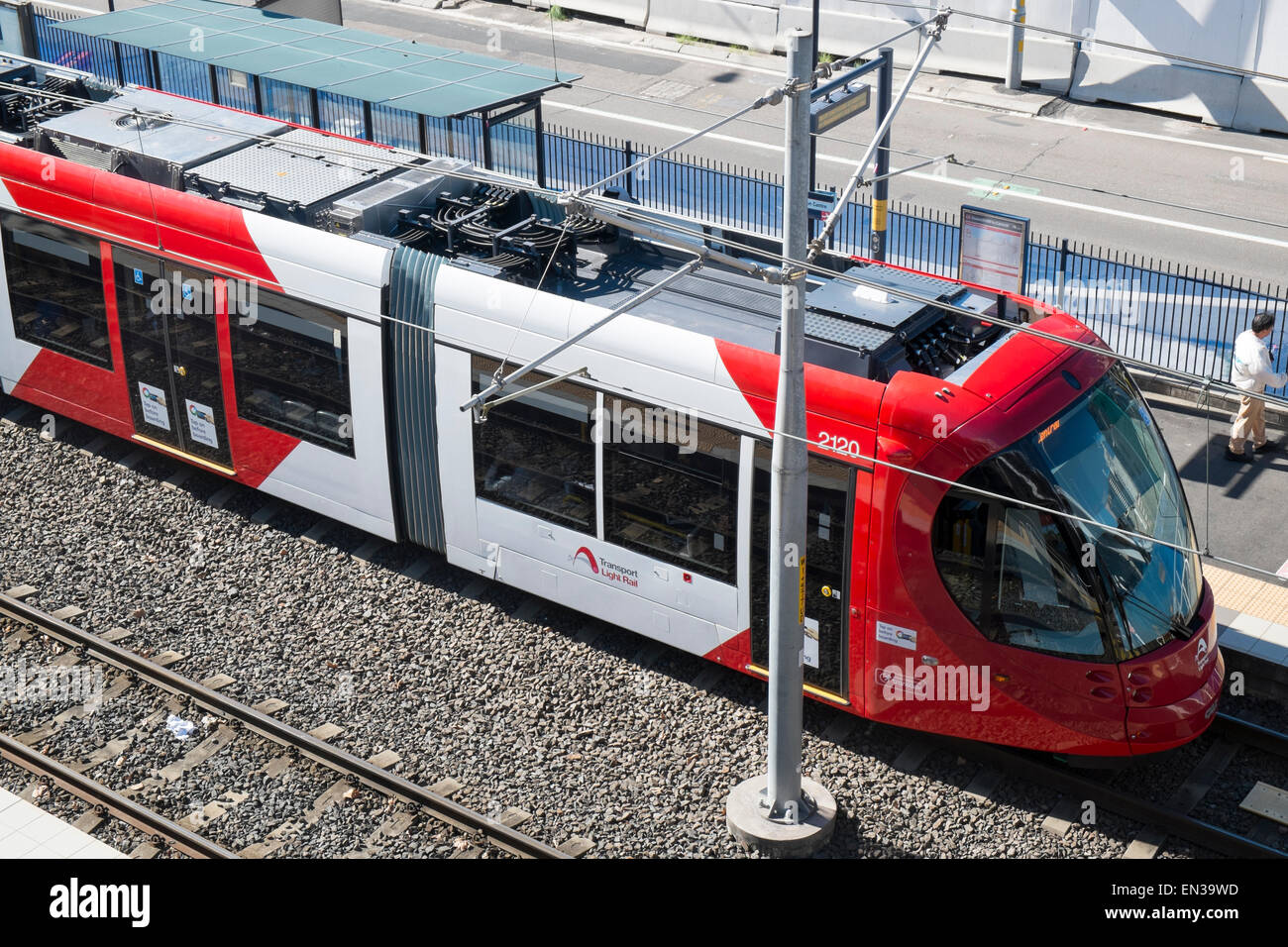 light rail train in Sydney city centre,australia Stock Photo - Alamy